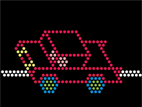 Lite Brite Template Refills Vehicle Theme 10 Pack GlowPeg
